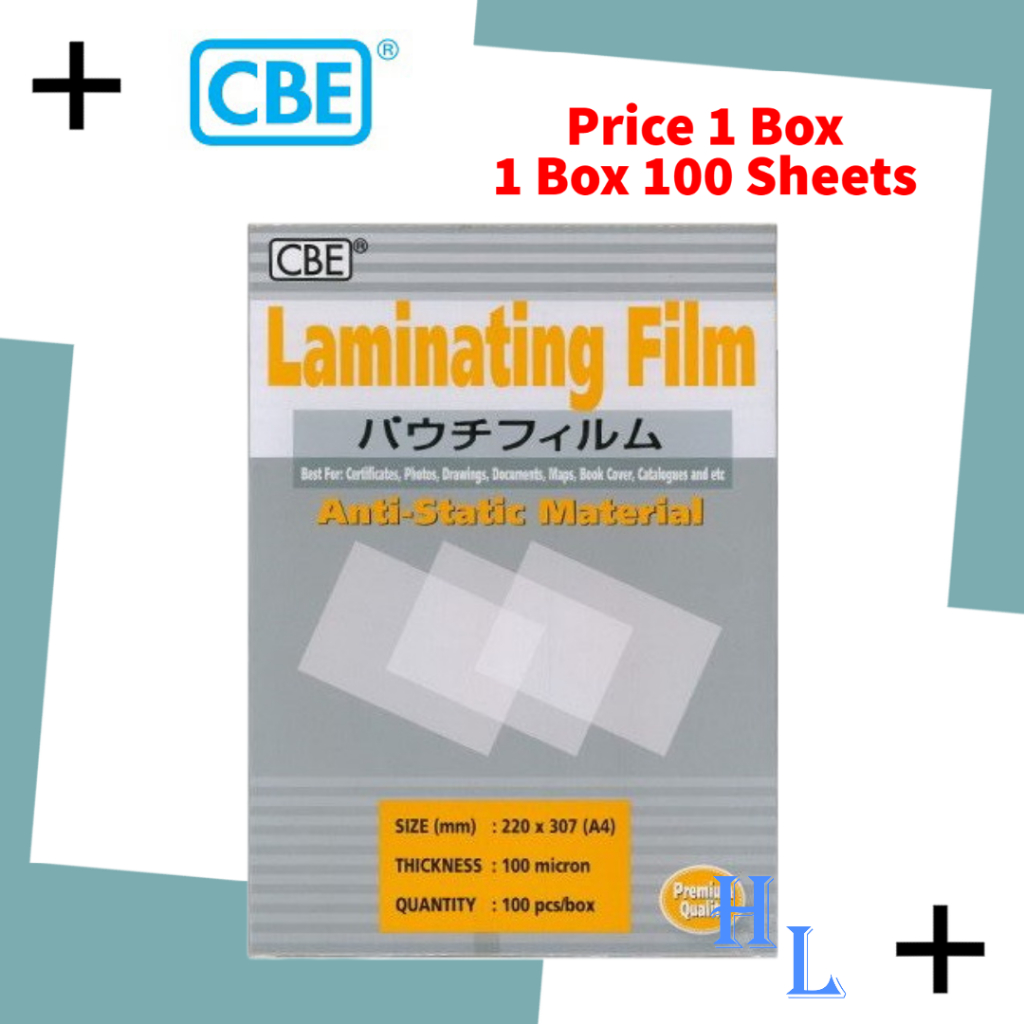CBE A4 Laminating Film (Box of 100's) 130148 | Shopee Malaysia