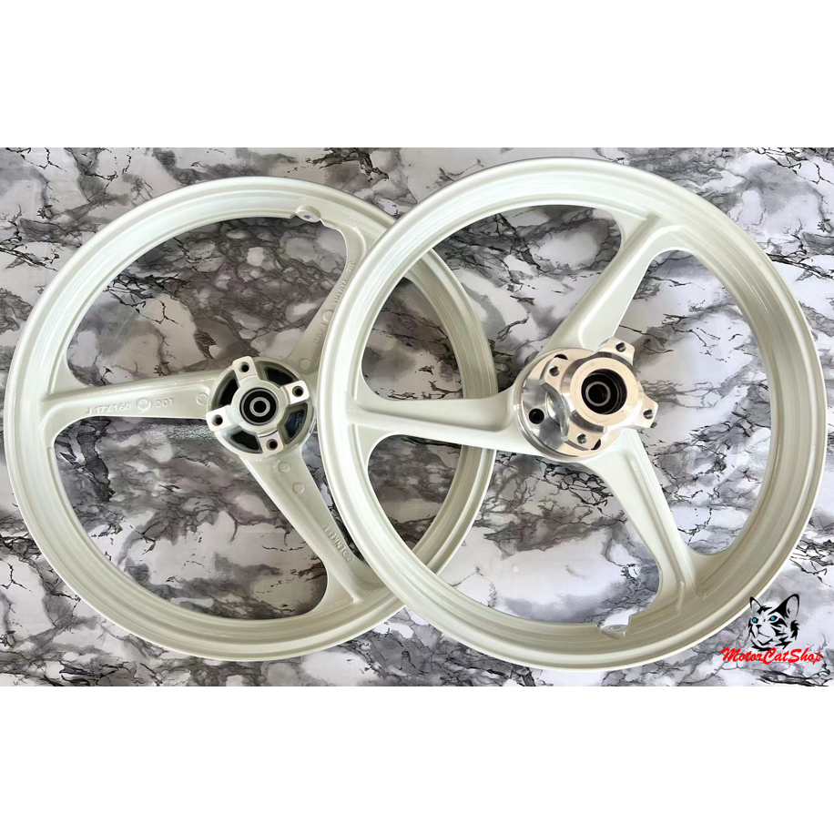 🔥Enkei Sport Rim 3 Batang Custom🔥 Y15ZR Siap Hub Chrome, 3 Batang Custom Putih, Hub Chrome Size ...