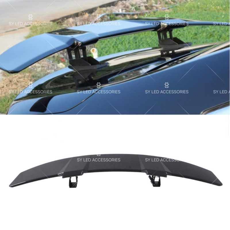 Universal Carbon Electronic Automatic Lifting Spoiler Rear Led Light Gt ...
