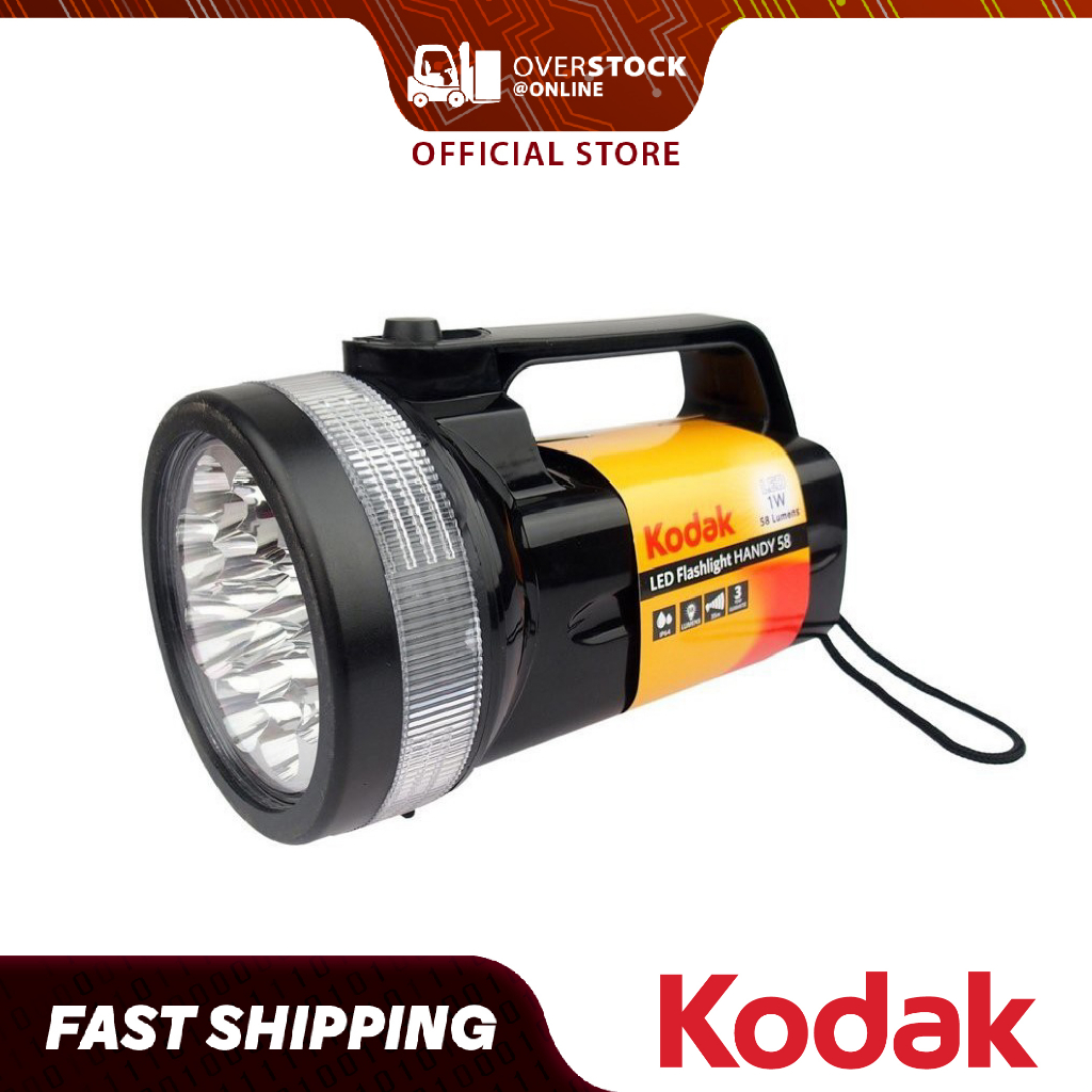 KODAK HANDY 58 LED Flashlight with 58 Lumens, IP64, 35m Range & Weather ...