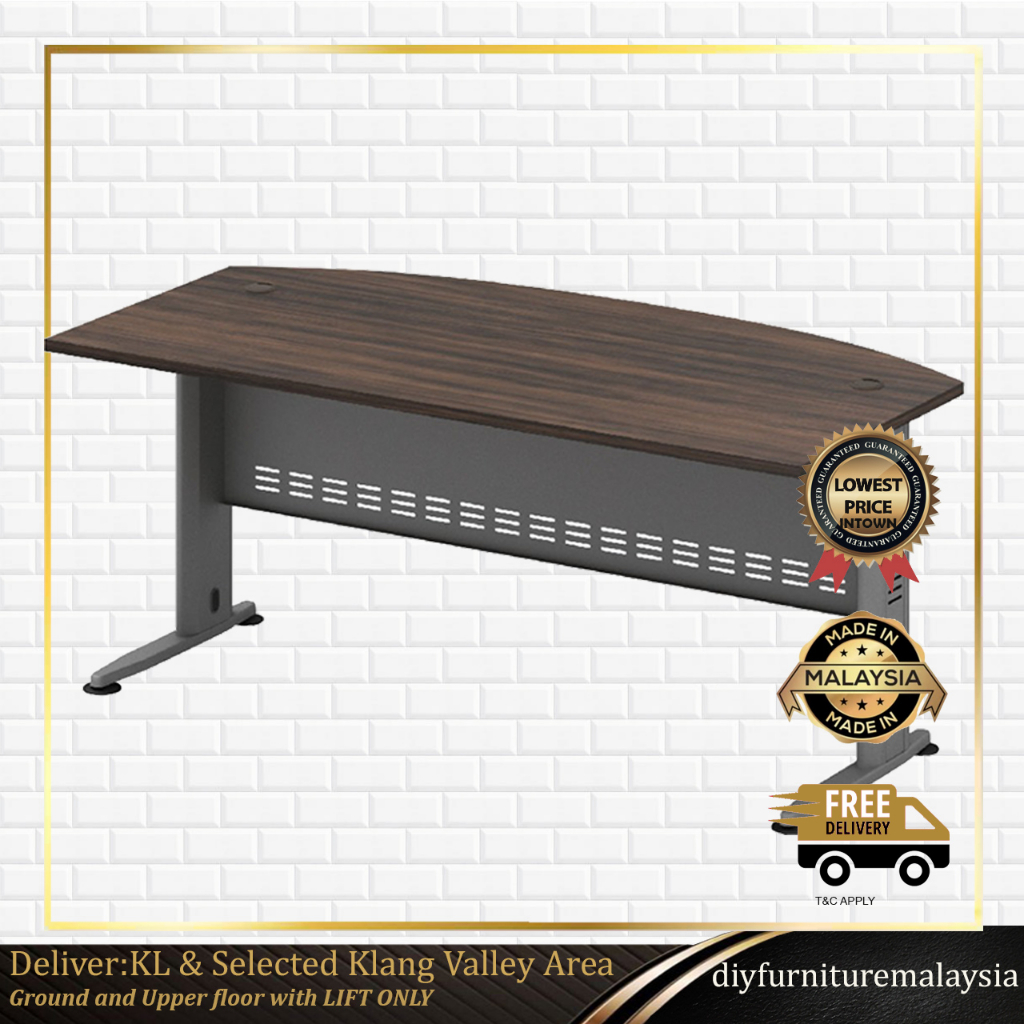 6ft Executive Office Table with Metal J-Leg | Office Table | Executive ...