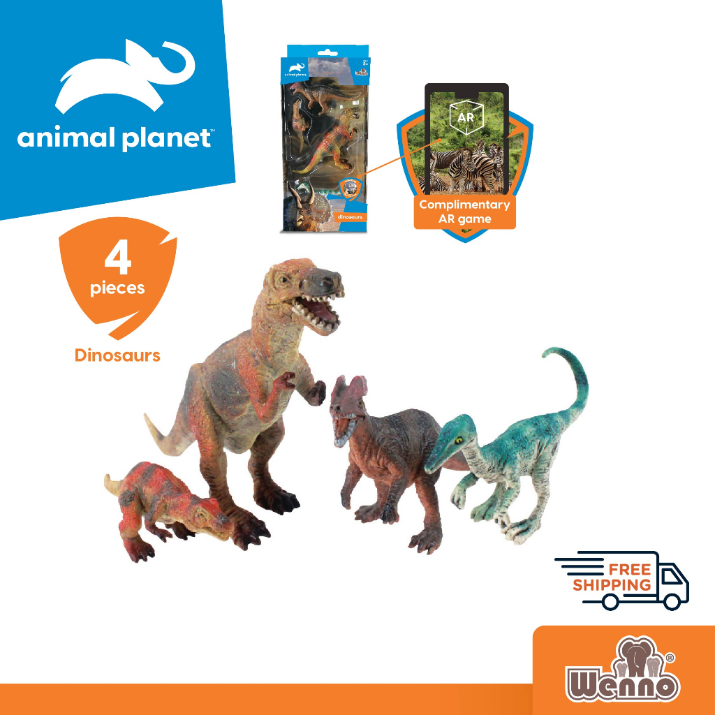 Wenno x Animal Planet 4pcs Dinosaurs in window box Educational ...