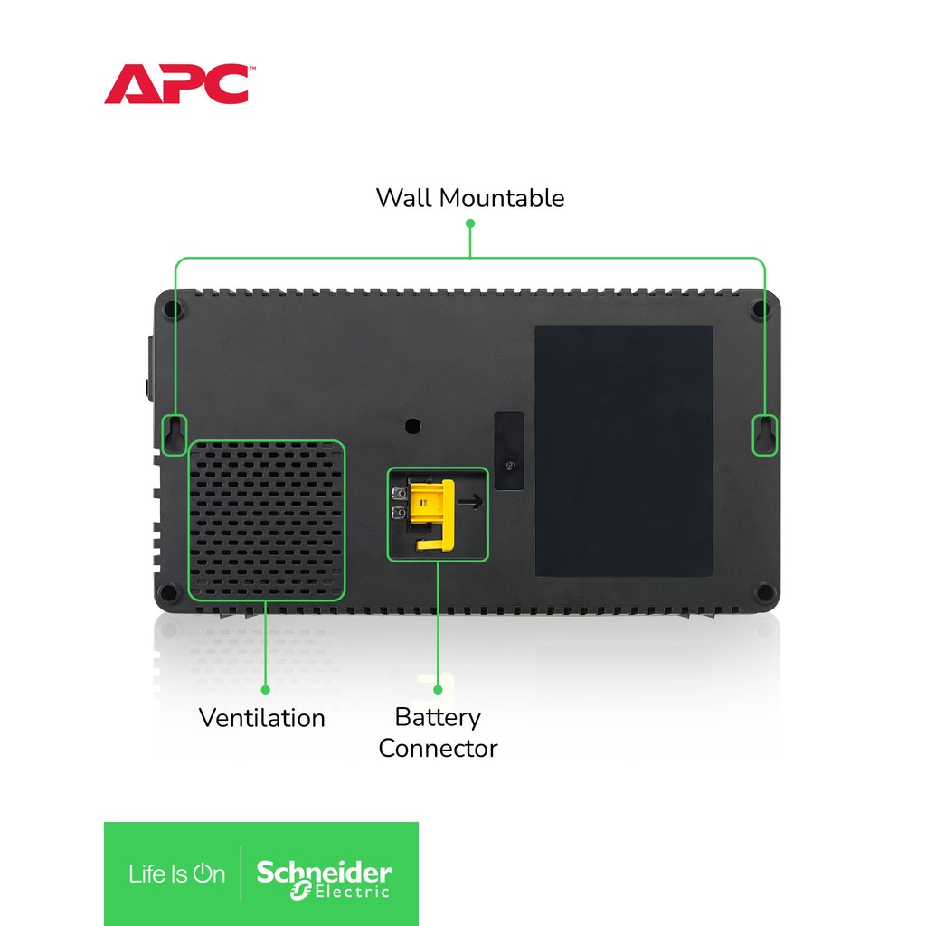 APC BV650I-MS Easy UPS Backup Battery BV 650VA, Universal Outlet, 230V ...