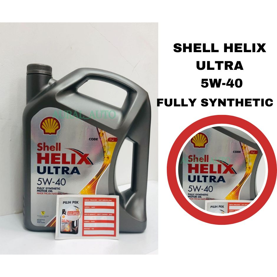 Shell 5W40 Helix Ultra 4L Engine Oil Fully Synthetic Minyak Enjin For ...