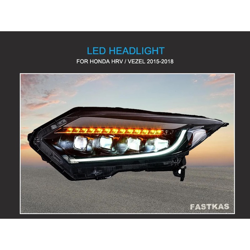 Honda hrv 2014 2015 2016 2017 2018 2019 RS V2 type led headlamp ...