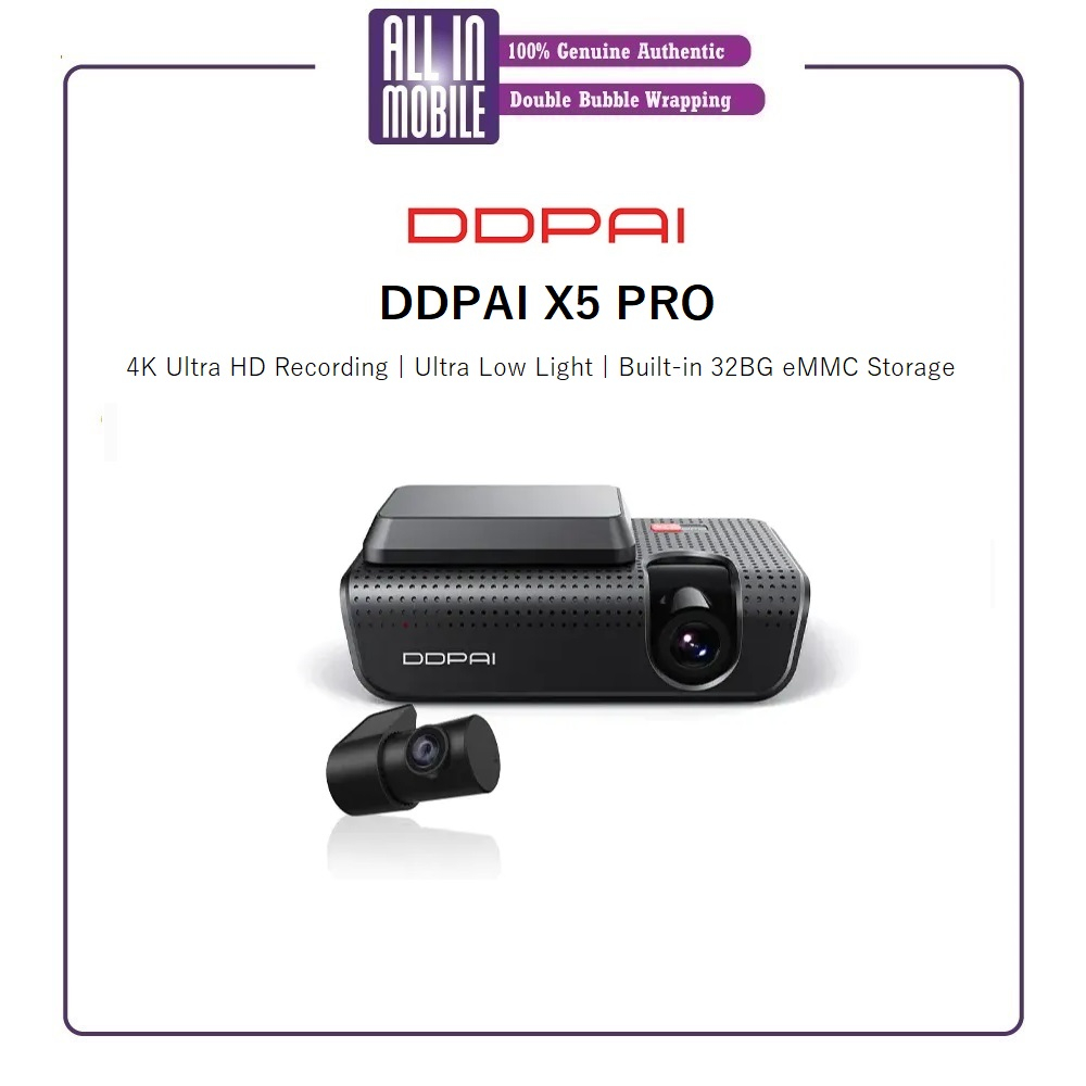DDPAI X5 Pro Dash Cam (4K Ultra HD | Ultra Low Light | Built-in 32GB | Wifi DVR) 18 Months ...