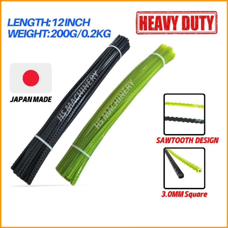Heavy Duty 3.0MM Square Cutter Trimmer Line Nylon Brush Cutter Grass ...