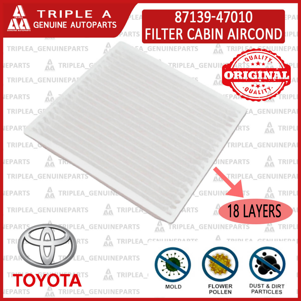 87139-47010 CABIN AIR FILTER FOR TOYOTA VIOS NCP42 ACV30 ALPHARD ANH10 ...