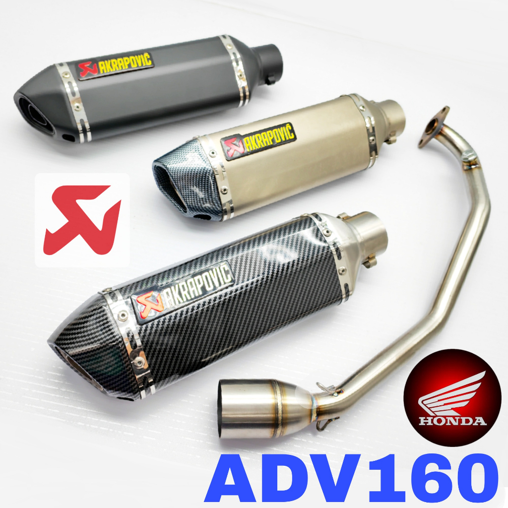 Exhaust Honda ADV160 Akrapovic Long Ekzos Full System Tabung Muffler ...