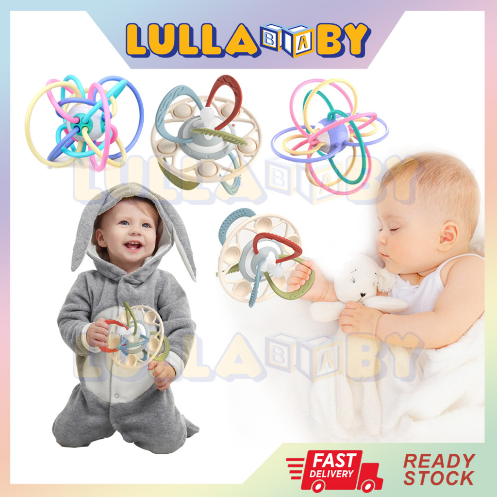 🔥READY STOCK🔥Baby Rattle Handbell Teether Ball Puzzle Ball Sensory Toys ...