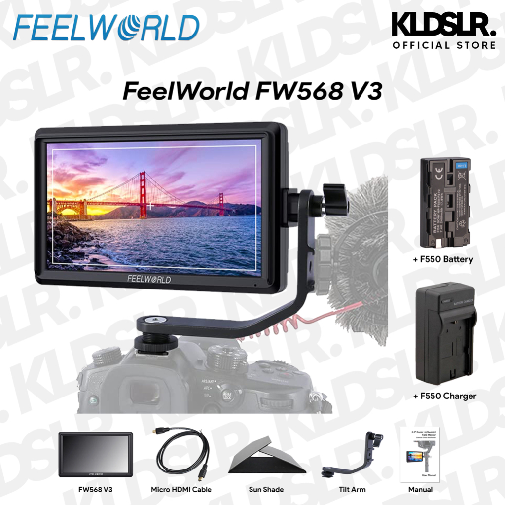 Feelworld Fw568 V3 6 Dslr Camera Field Monitor With Waveform Luts