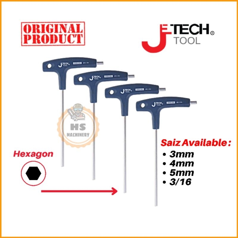Original JETech “T” Handle Hexagon Jetech Tools Allen Key [HSMACHINERY ...