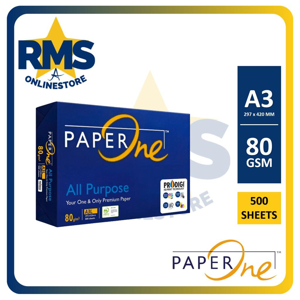 PAPER ONE A3 80GSM All Purpose (500 Sheets) | Shopee Malaysia