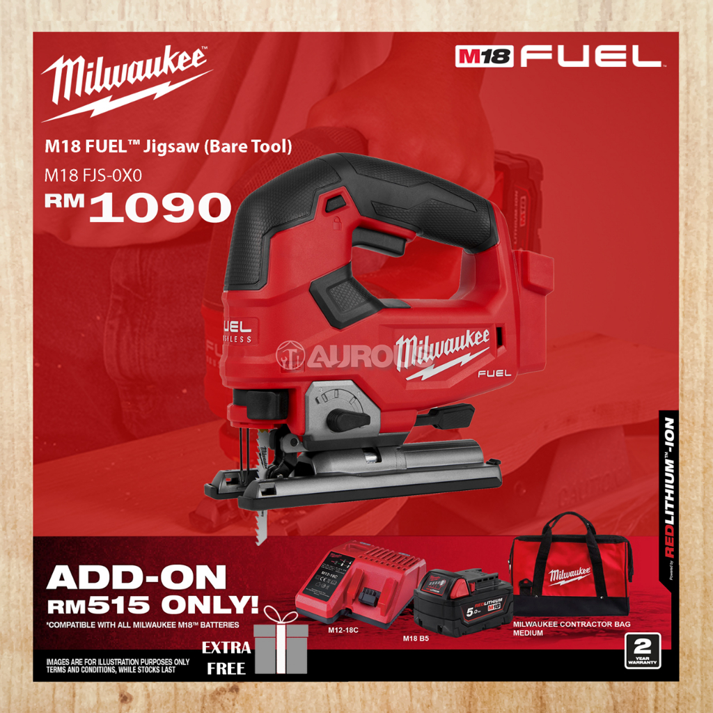MILWAUKEE M18 FUEL CORDLESS TOP HANDLE JIGSAW M18 FJS-0X0 (BARE TOOL ...