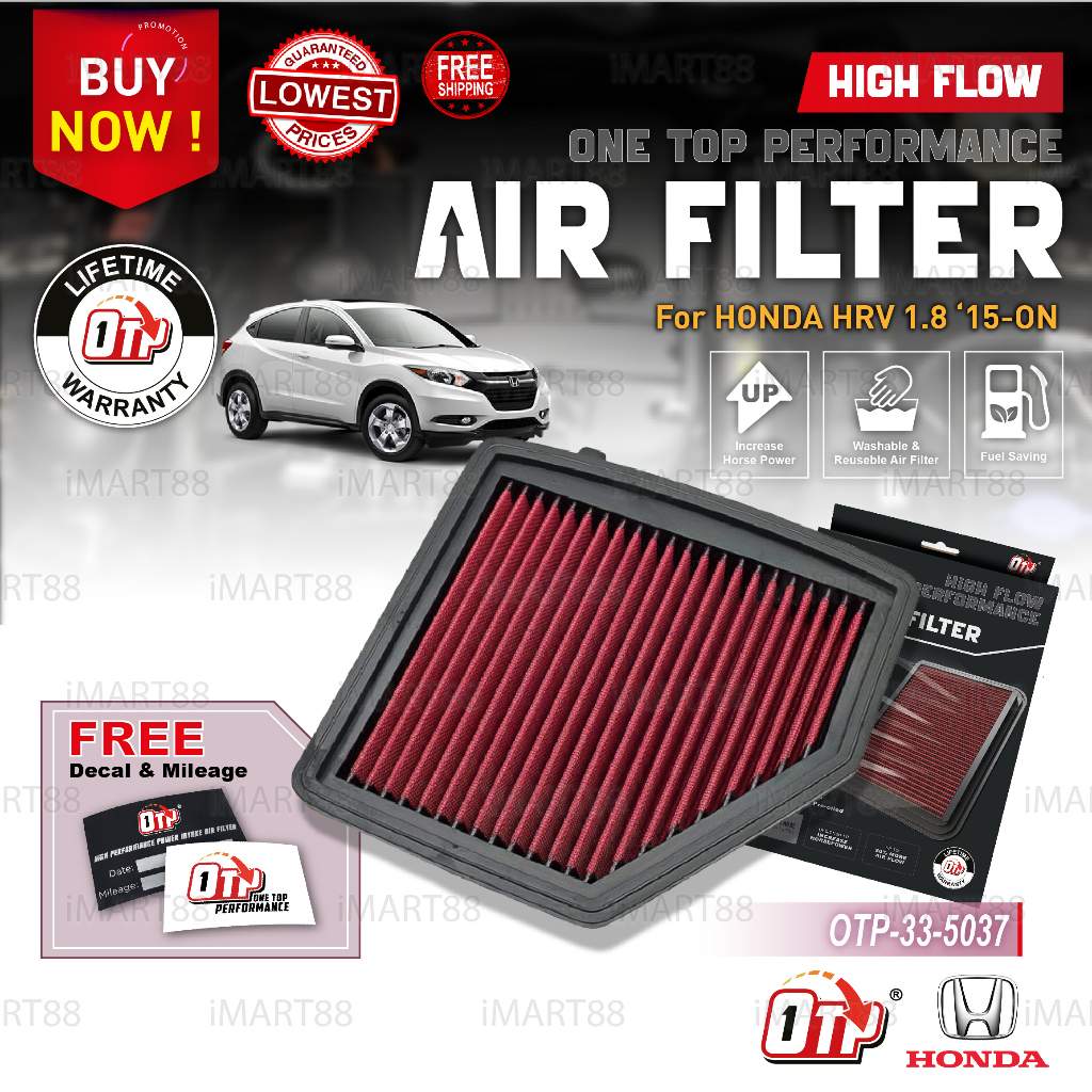 OTP Drop In Engine Air Filter Honda HR-V HRV 1.8L 2016-2020 Performance ...