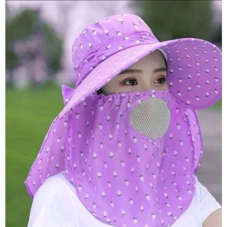 TOPI PEREMPUAN TOPI KEBUN TOPI SUKAN SUN HAT TOPI UV PROTECTION ...