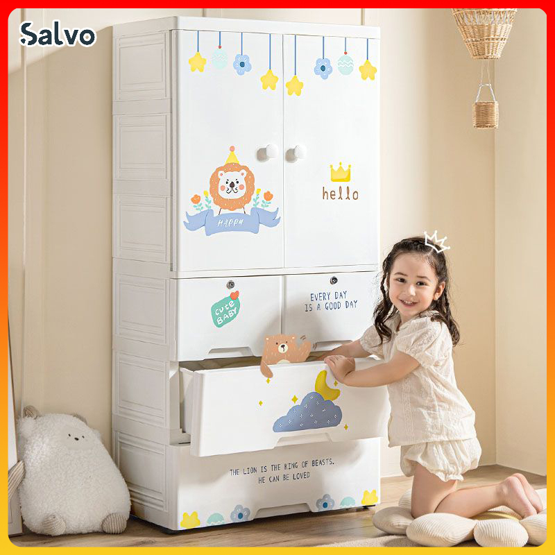 Cute Cartoon almari baju budak Kids Wardrobe Clothes Cabinet With ...