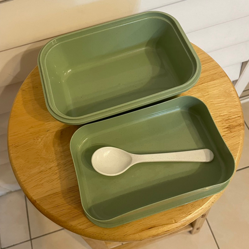Eco-friendly Green Lunch Box | 2 layers lunch box set | Shopee Malaysia