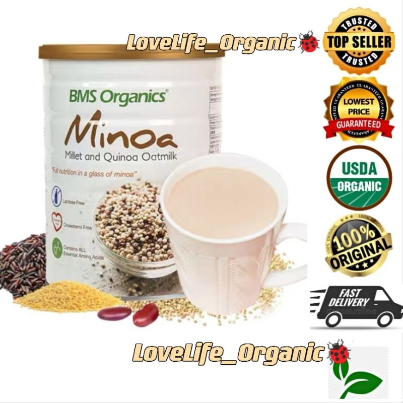 BMS ORGANICS Minoa Oatmilk 700g Exp:12/2026(Millet+Quinoa)有机黎麦小米燕麦奶 ...