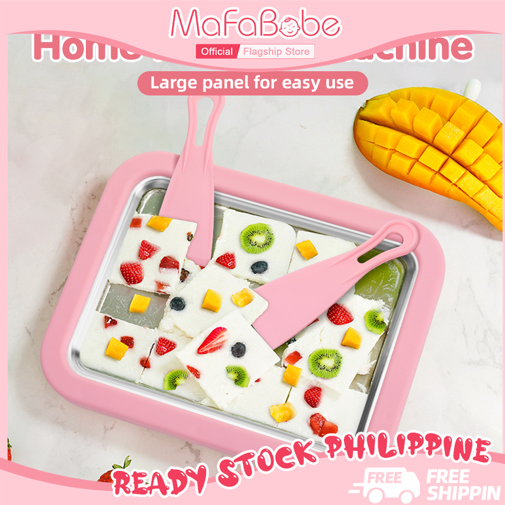 Mafababe Fried Ice Machine Fried Ice Cream Maker Machine Ice Cream DIY ...