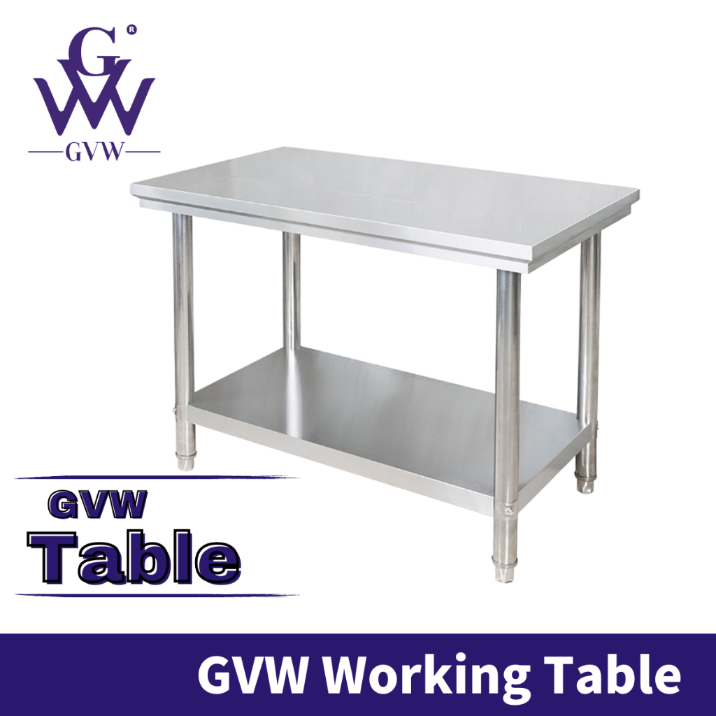 GVW Meja Stainless Steel Working Table Meja Dapur Dining Table Set Meja ...