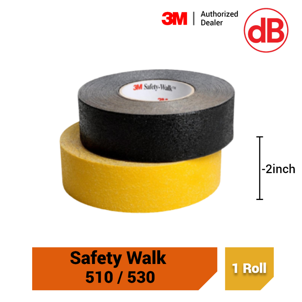 (Ready Stock) 3M 510/530 SafetyWalk (Black & Yellow) | Shopee Malaysia