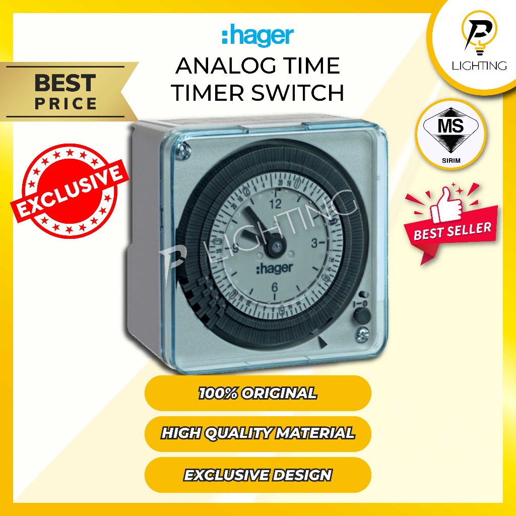 ORIGINAL Hager EHN711 24hrs Analog Time Timer switch(LATEST MODEL ...