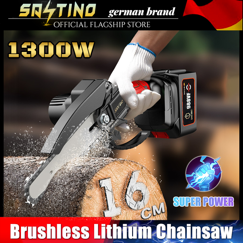 SANTINO Mini Chainsaw 4/6 Inch Cordless Electric Portable Chainsaw ...