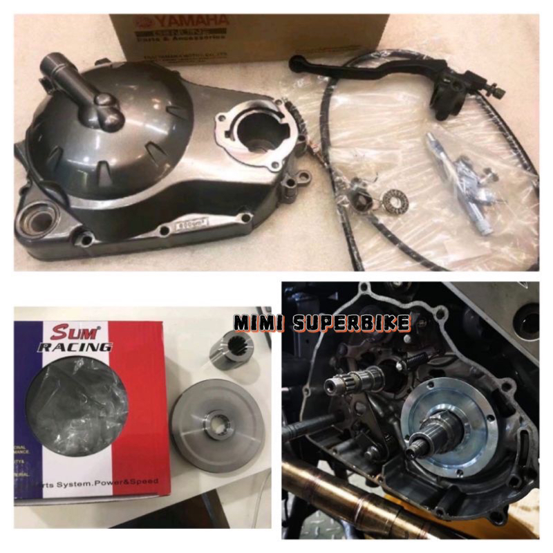 YAMAHA LC135 MODIFY HAND CLUTCH RACING CLUTCH CASE SET LC V1 V2 V3 V4 ...