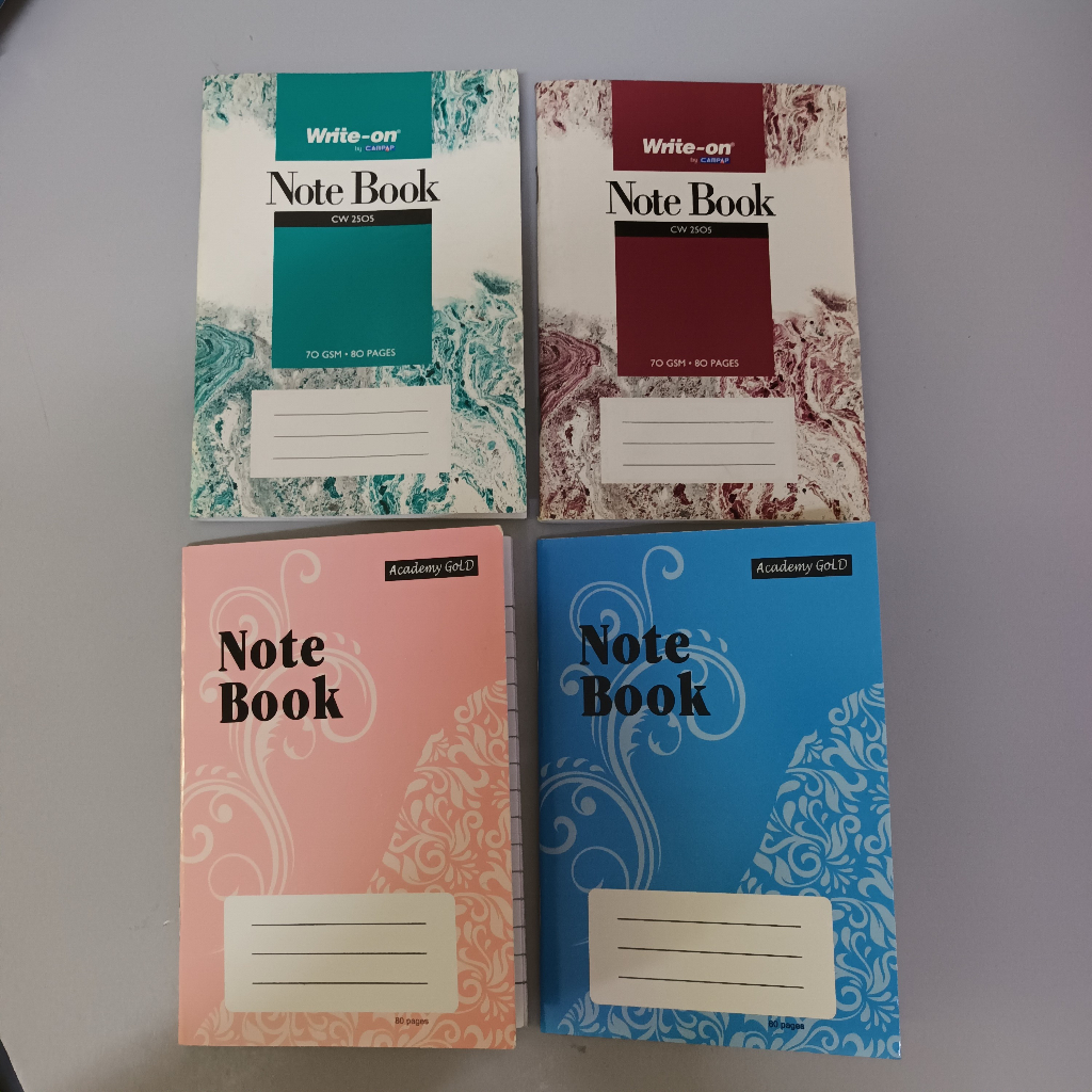 A6 Note Book 80pages ( 2pcs) Small Note Book / Buku Nota Kecil | Shopee ...