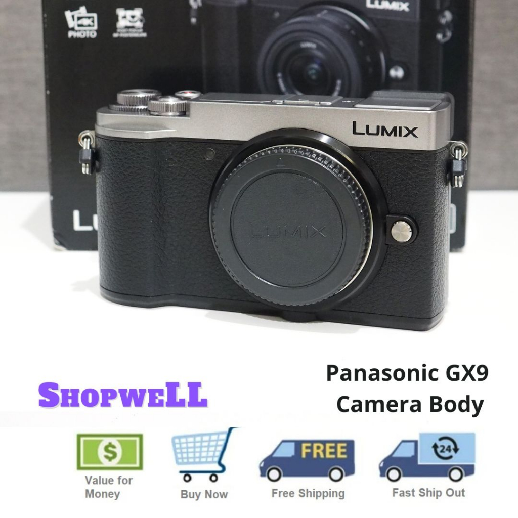 Panasonic GX9 Lumix Camera Body only Micro Four Third Digital Mirrorless Camera - Silver Used ...
