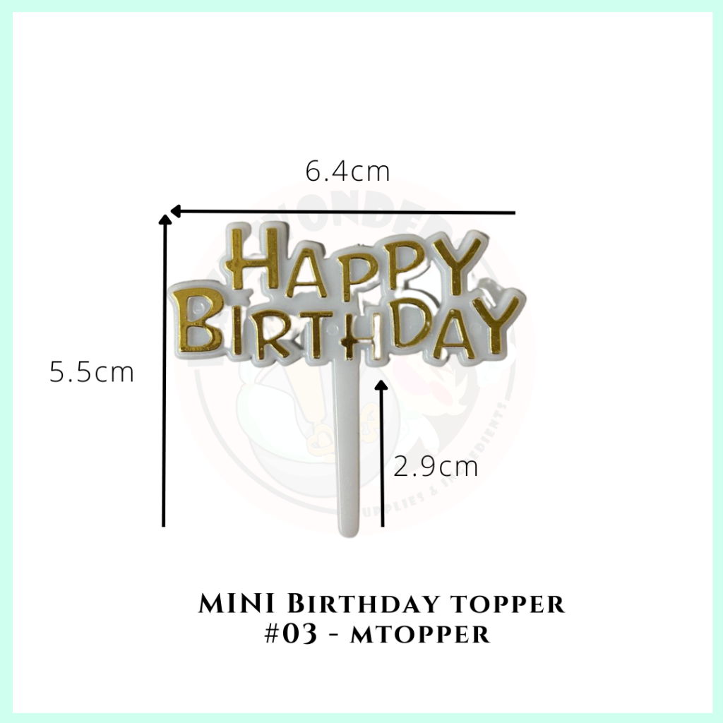 Mini/Cupcake/Muffin Cake Topper/Small Size Cake Topper/Happy Birthday ...