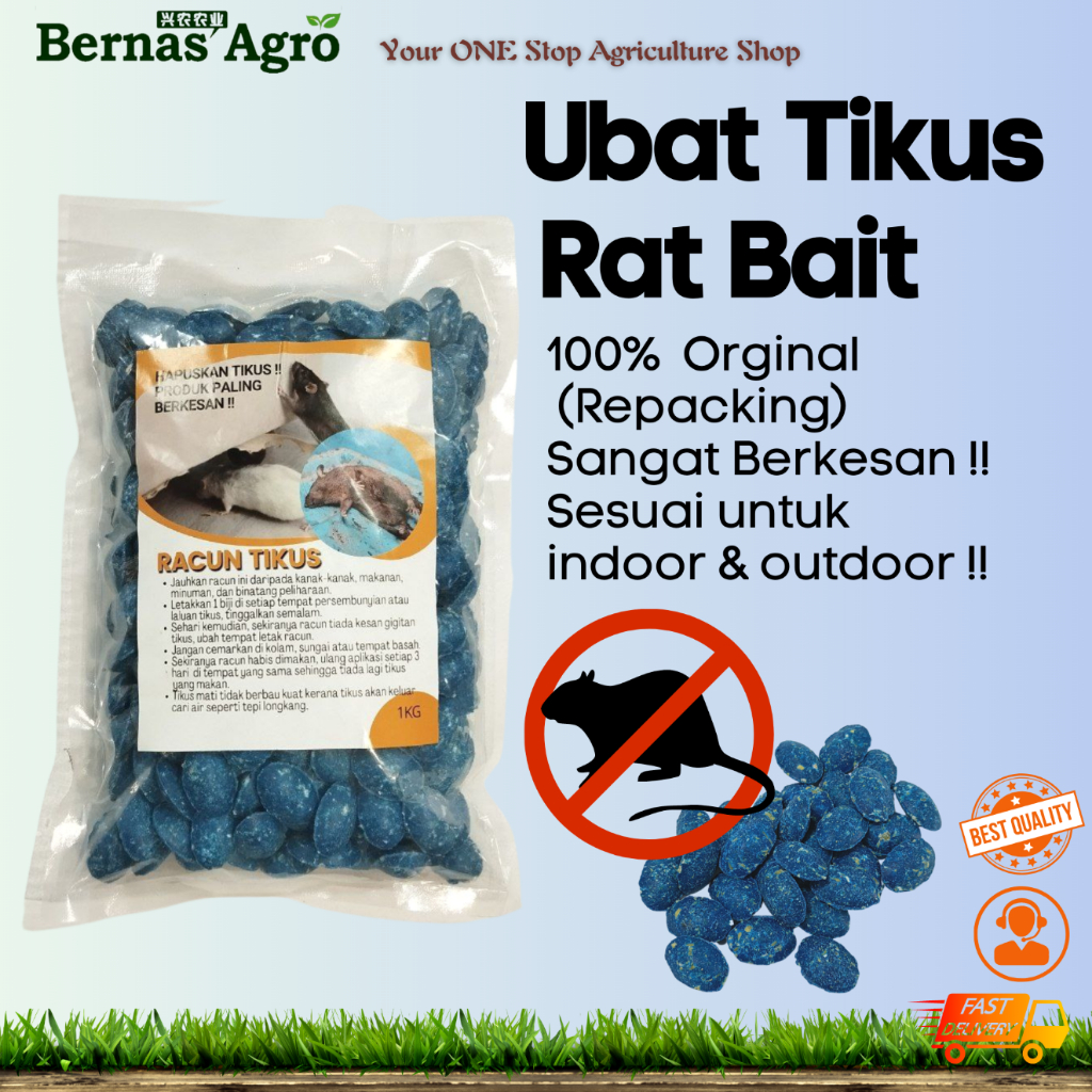 Behn Meyer bm Ratgone Umpan/Ubat Tikus warna biru/Mouse bait sama BASF ...