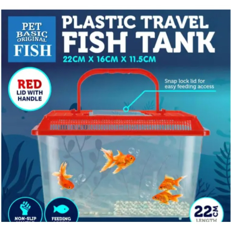 Square Shape Transparent Box Aquarium Container with Carry Handle for ...