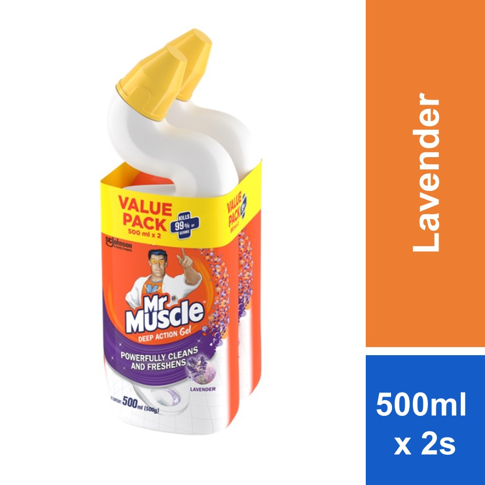 Mr Muscle Toiletbowl Cleaner Lavender 500ml x 2s [Twinpack] | Shopee Malaysia