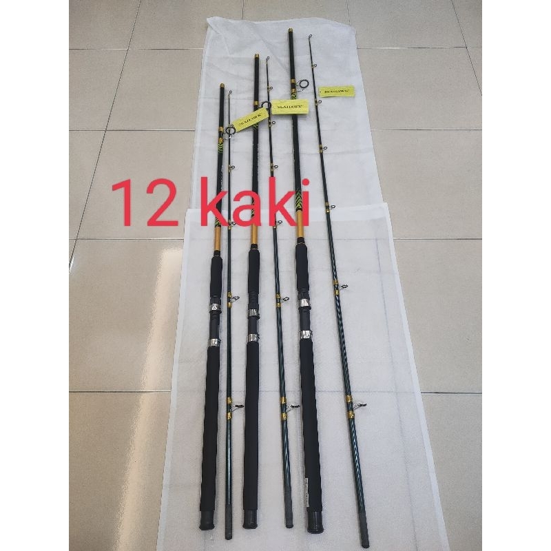12kaki Joran pantai Rod 10 Kaki SEAHAWK Harimau power, rod pancing ...