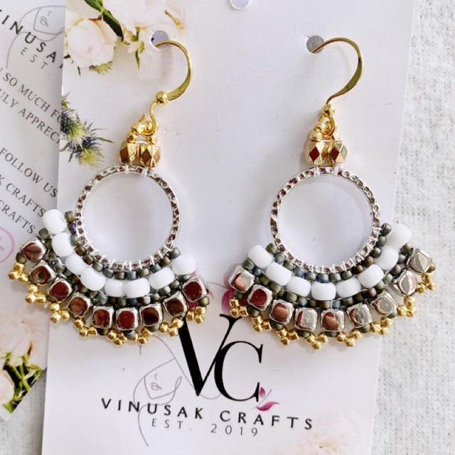 Vinusak Crafts | Handmade Beaded Earrings | Borneo Crafts | Sabah ...