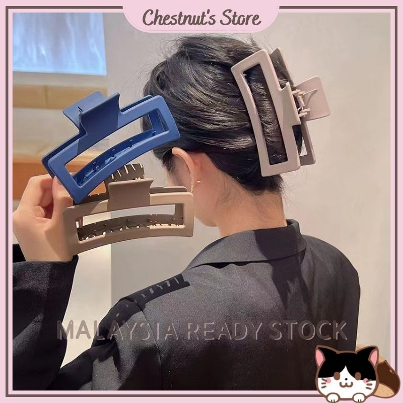 CHESTNUT'S STORE Super Large Rectangle Hair Claw 12.5cm Simple Ins Hair ...