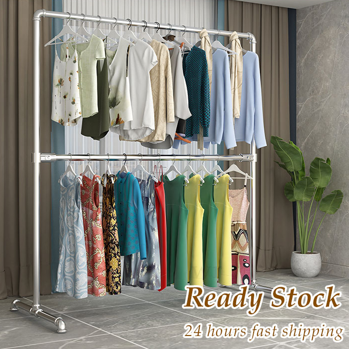 Double Pole Clothes Drying Hanger Rack/ampaian penyidai rak tempat ...