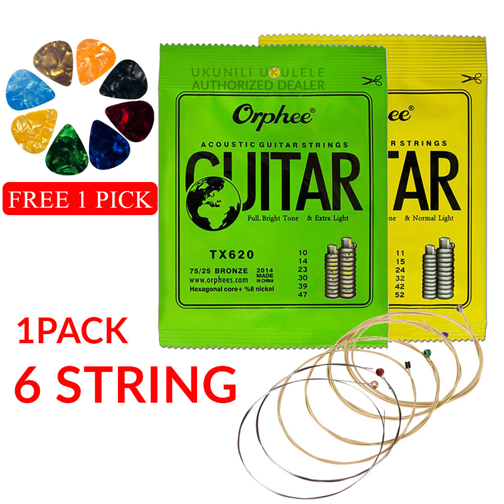 Orphee Acoustic Guitar String 6 Strings Super Light TX 620/630 Free ...