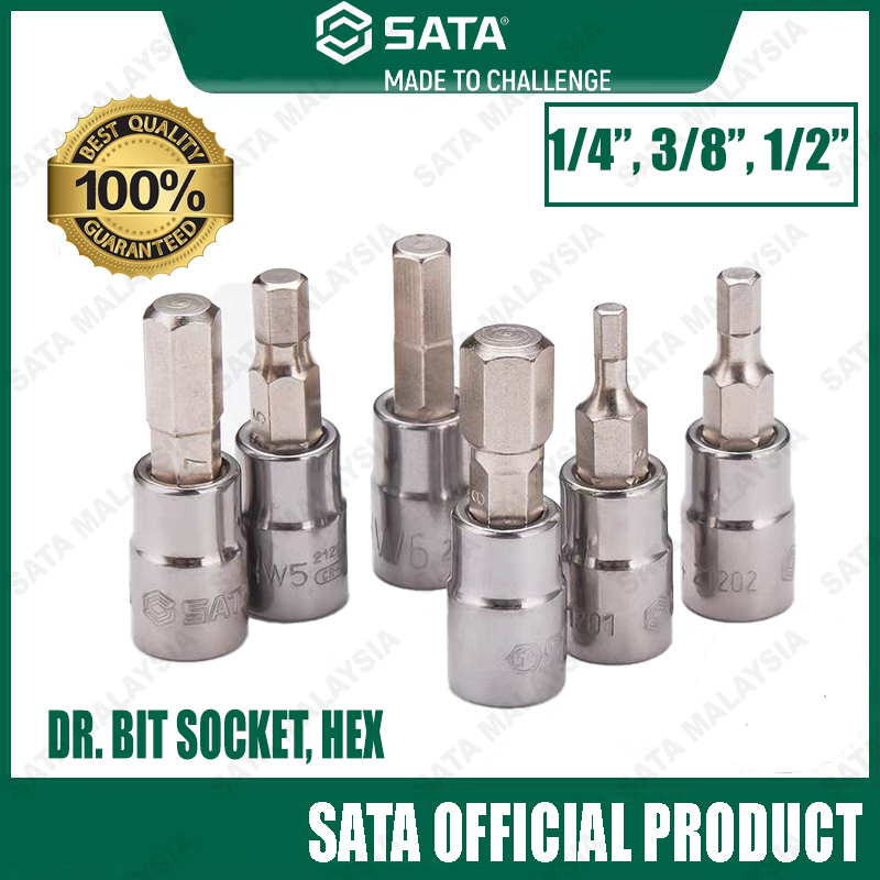 1/4" 3/8" 1/2" SATA Hex Bit Socket Allen Key Socket Impact Hex Bit ...
