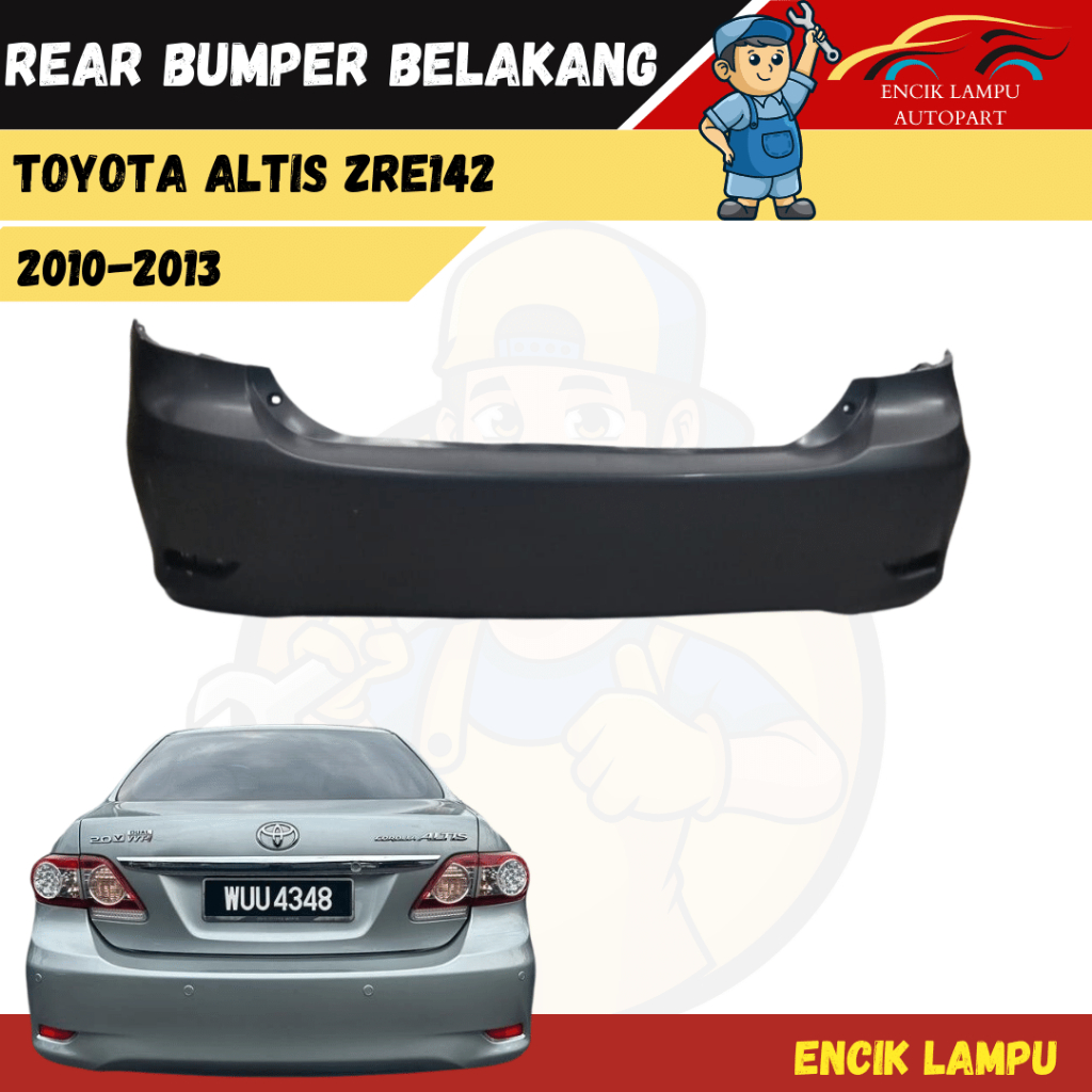Toyota Altis ZRE142 2010 - 2013 Rear Bumper Belakang 100% New High ...