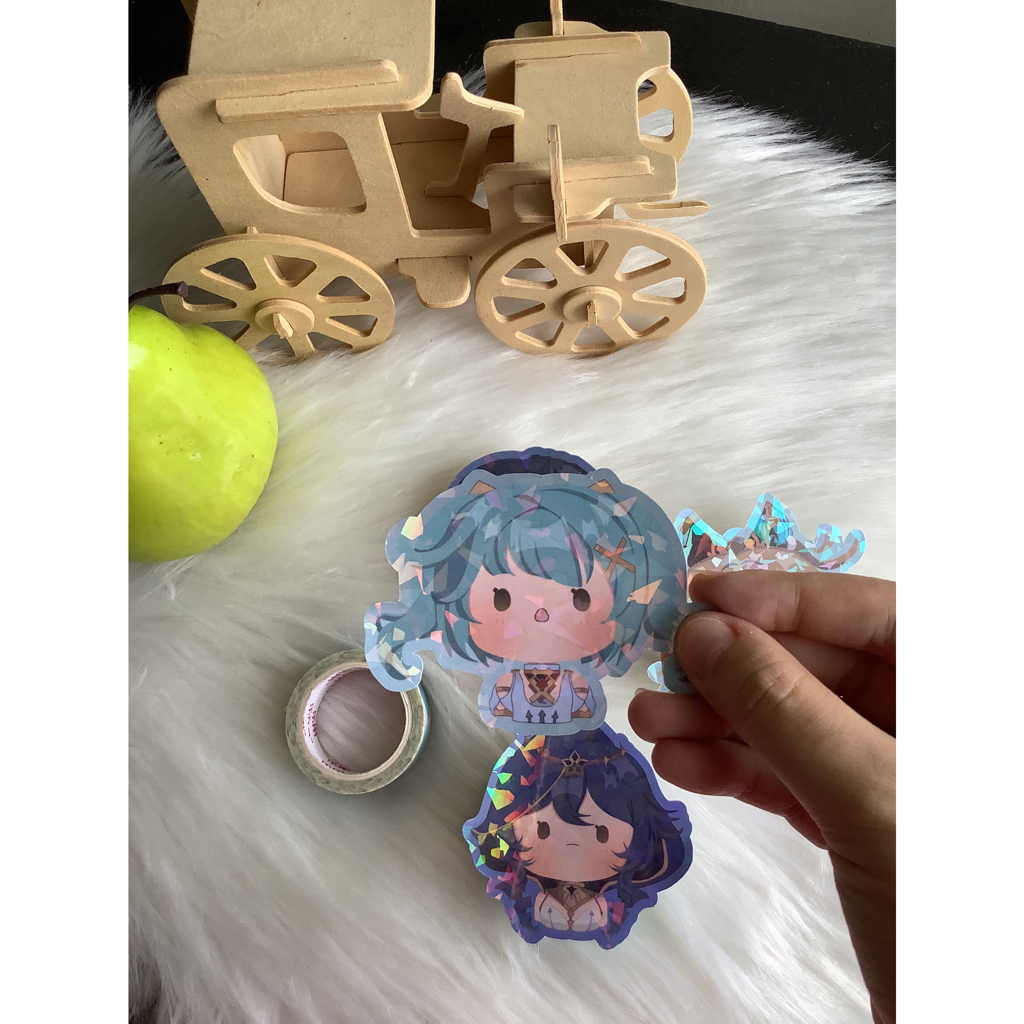 Genshin impact Sticker Kirara Yelan Faruzan Layla Die Cut Sticker ...