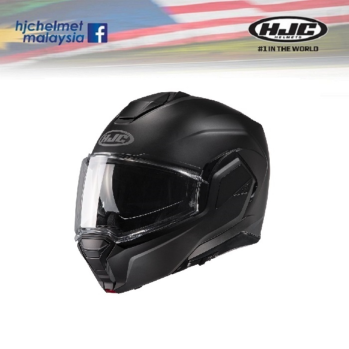 MODULAR HJC i100 Helmet - SF Black (Full Rotational Chin Bar) motor ...