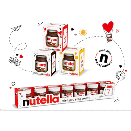 Nutella Hello World Collection 7x30g (Made in EU) Nutella Hazelnut ...