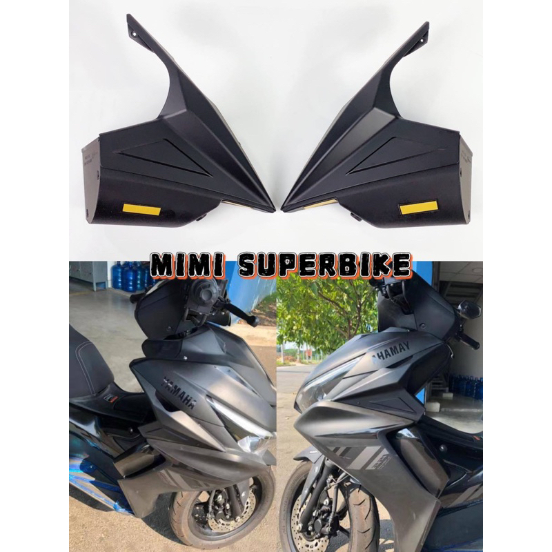 YAMAHA NVX155 NVX 155 V1 V2 LH/RH POCKET BASKET CARBON & BLACK PLASTIC ...