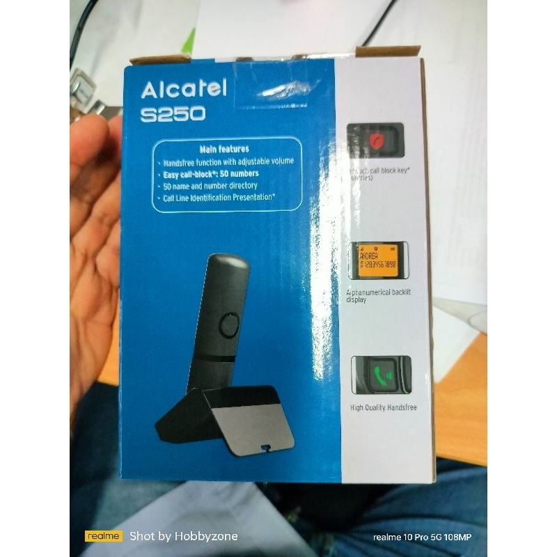 Alcatel Dect Phone S250 Digital Cordless Caller ID Telephone TM Unifi ...
