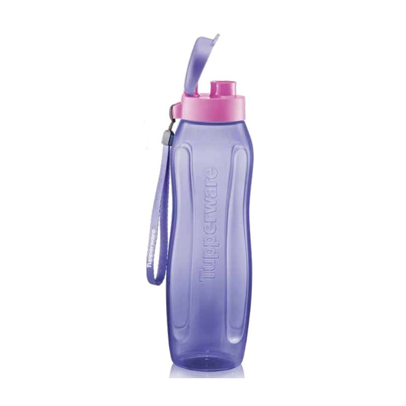 Tupperware (1 OR 2 bottles) 1 Liter Slim Eco Bottle 1L with Strap, with ...