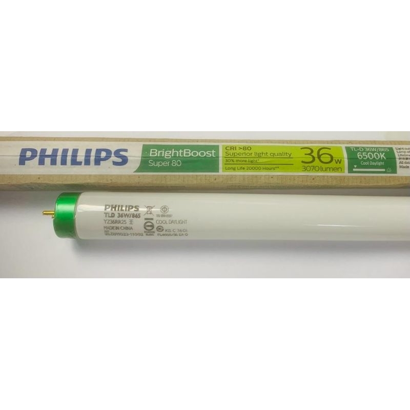 Philips 36w/865 4feet fluorescent tubes daylight superbright | Shopee ...