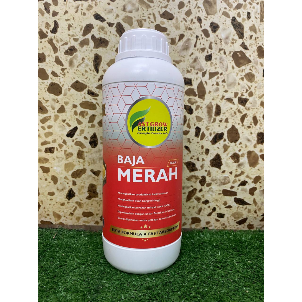 Baja Foliar FASTGROW FERTILIZER MERAH Pek 1 Liter (Bunga/Buah) | Shopee Malaysia